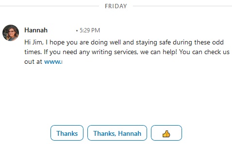 Bad LinkedIn Messages - Sales QB